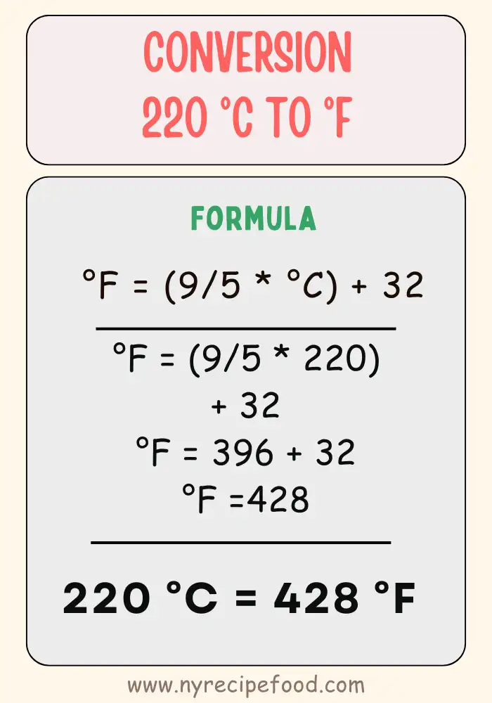 220 Celsius Fahrenheit